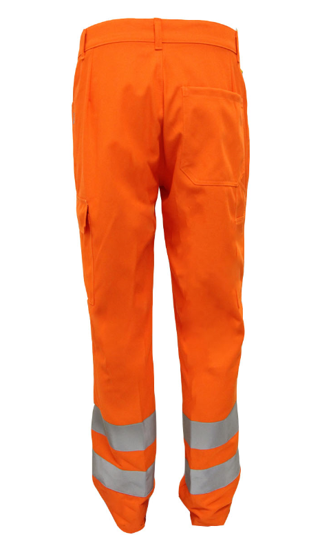 Patch Pocket Relaxation Orange Work Pants 3M 9910 Reflective Strips