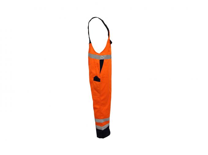 Man 250GSM CVC Reflective Working Bib Overalls With Adjustable Braces ...